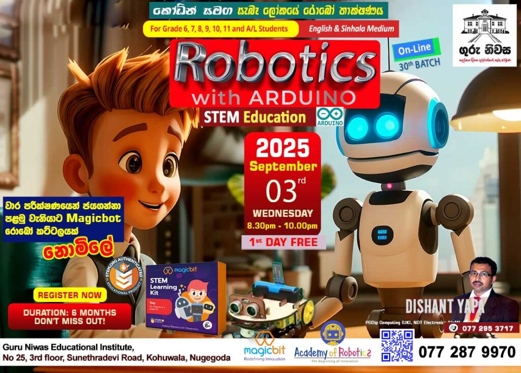GuruNiwasa_Arduino-with-Robotics - Sri Lanka Robotics Education